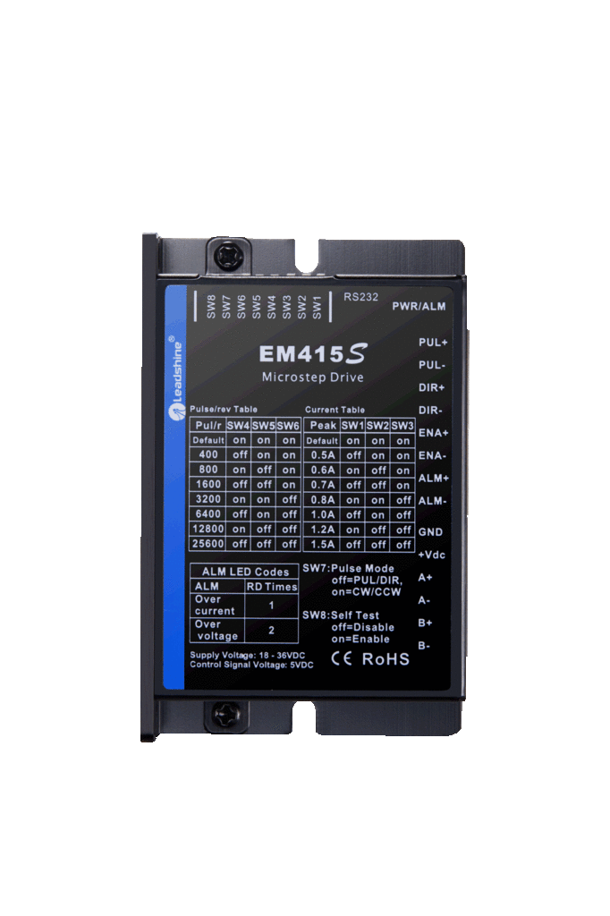 EM415s - series stepper motor driver, 1.5(A) peak, LeadShine - Palmer Automation